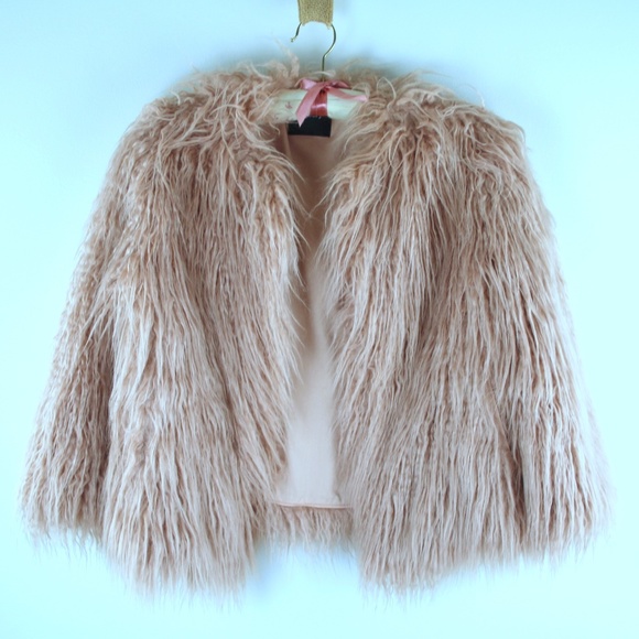 Theory | Jackets & Coats | Theory Elstana 2 Cody Lotus Pink Faux Fur Open Front Crop Jacket Coat ...